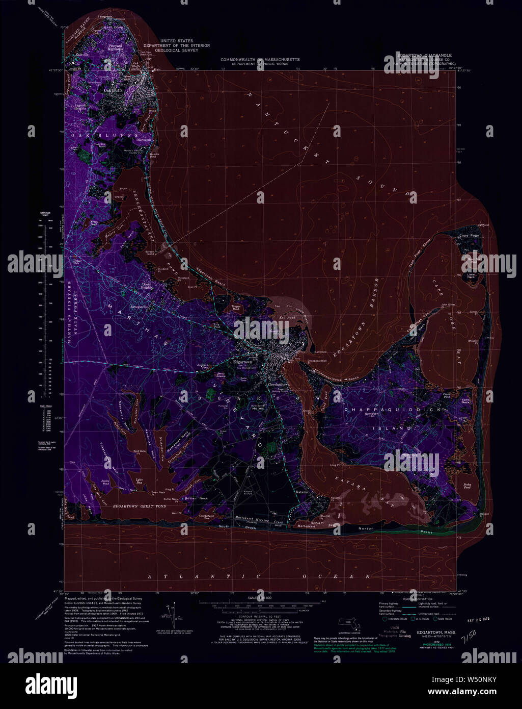 Map of edgartown hi-res stock photography and images - Alamy
