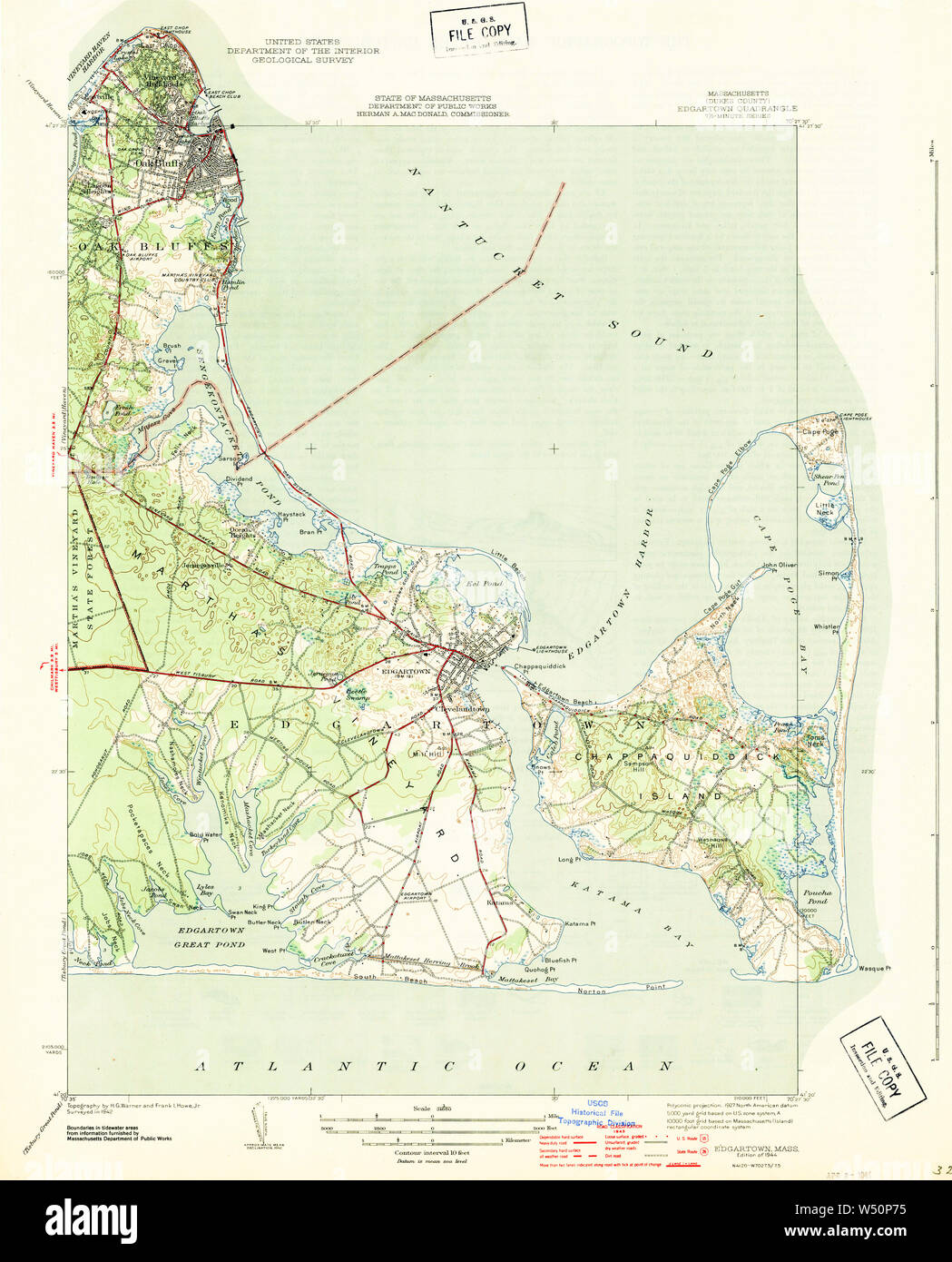 Map of edgartown hi-res stock photography and images - Alamy