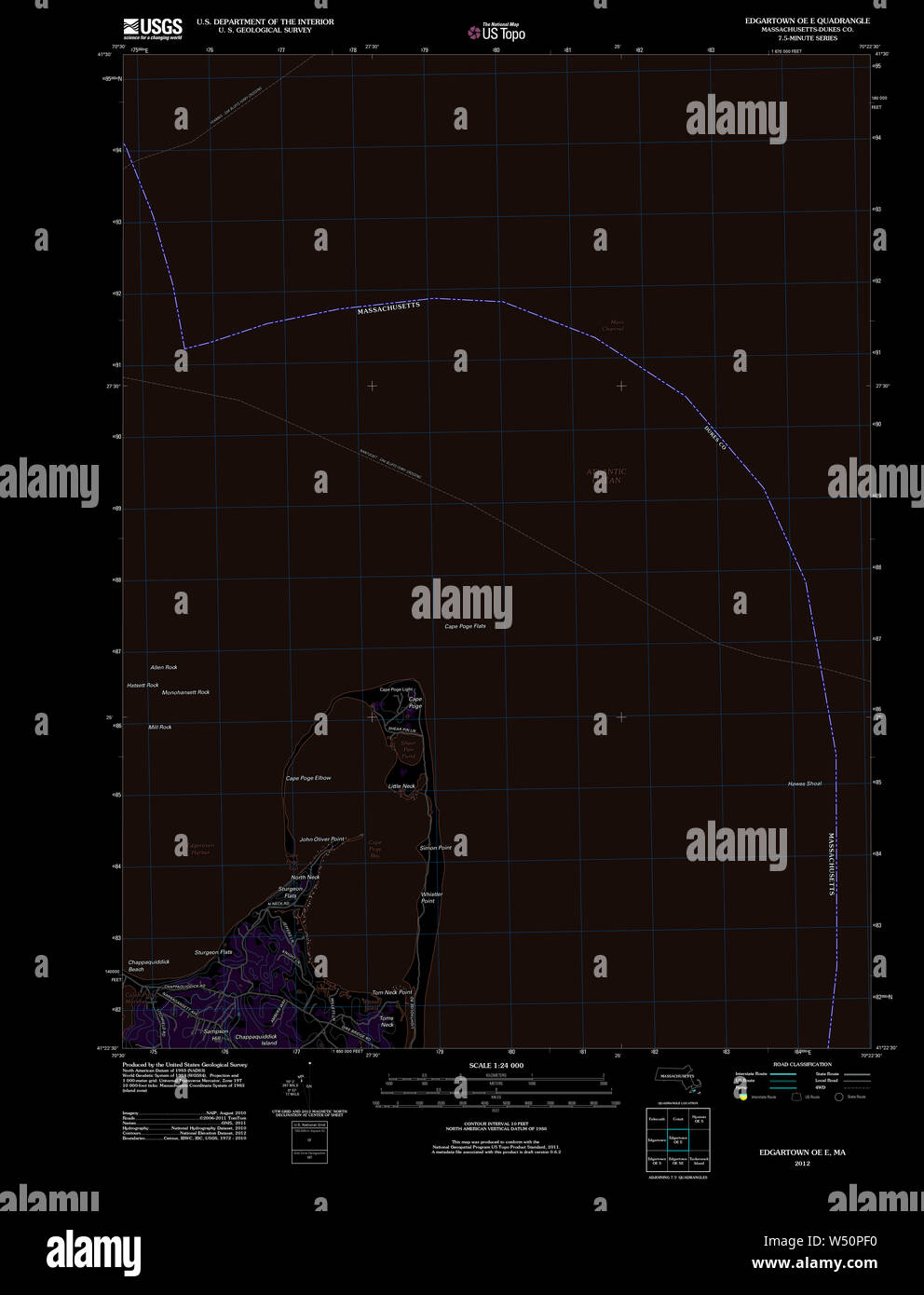 Map of edgartown hi-res stock photography and images - Alamy