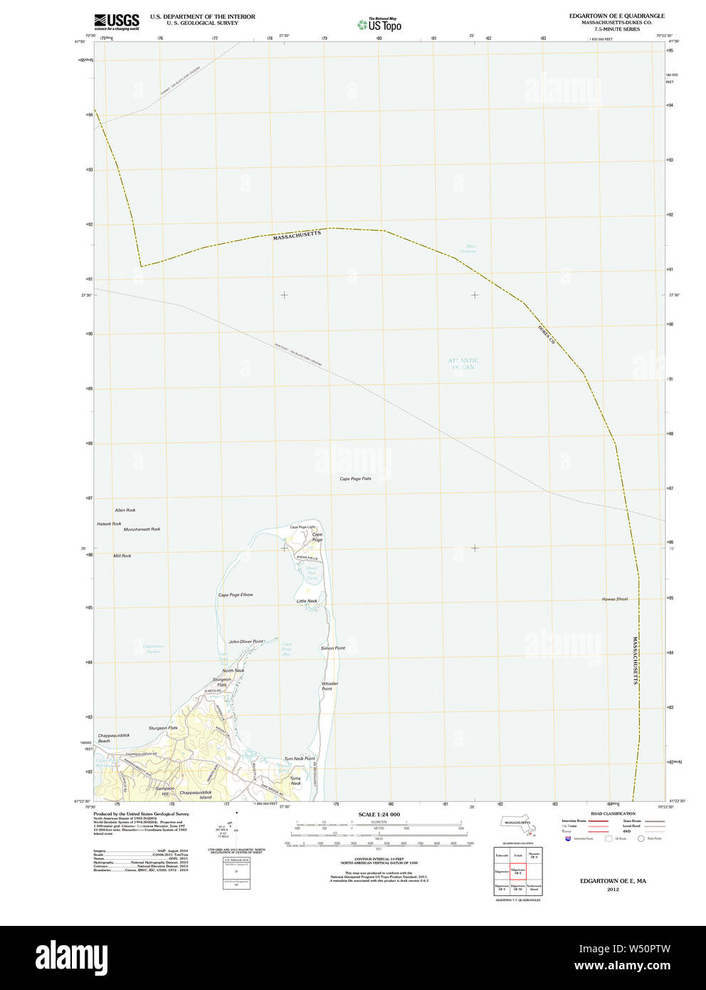 Edgartown map Cut Out Stock Images & Pictures - Alamy