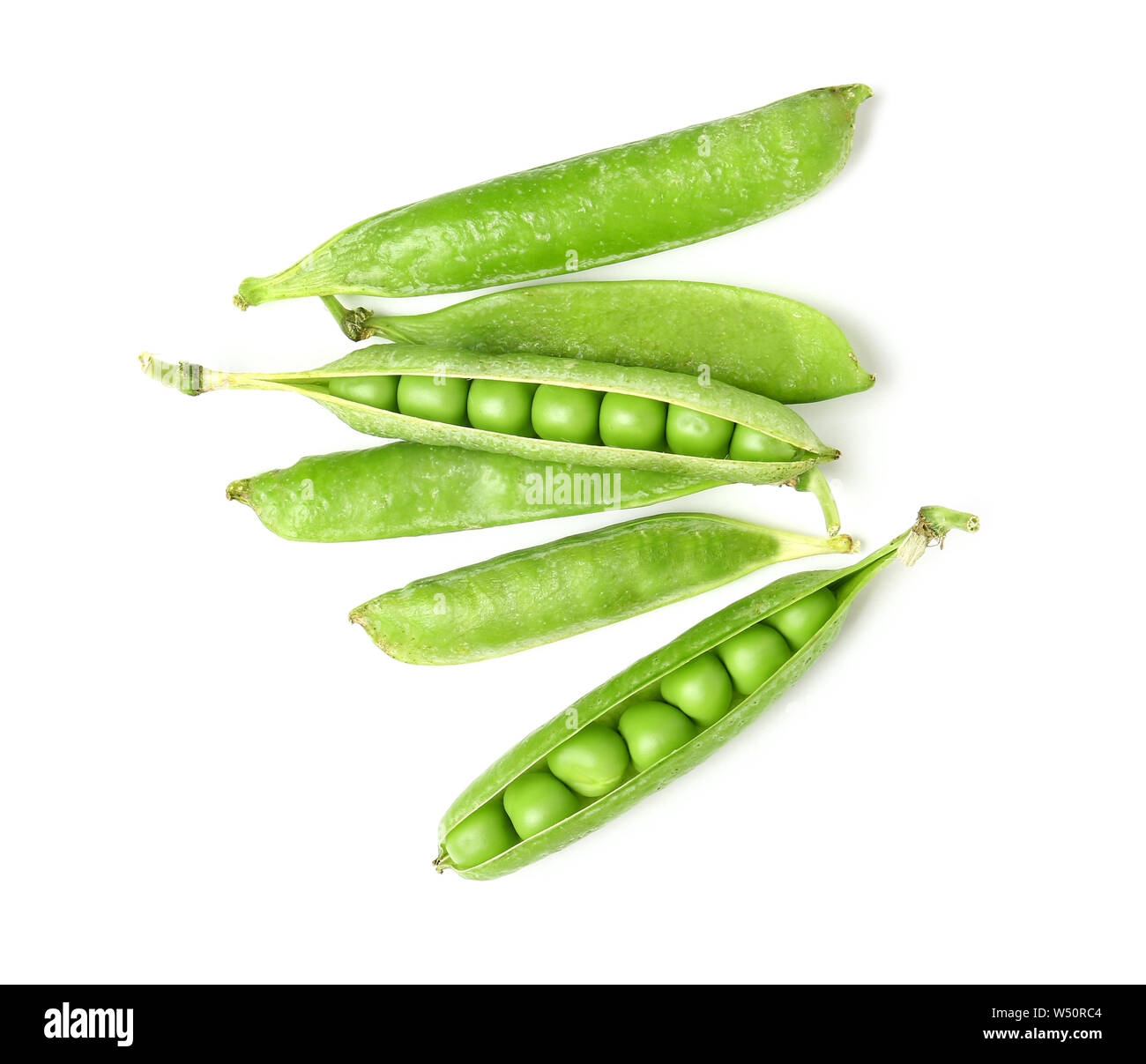 Tasty fresh peas on white background Stock Photo - Alamy