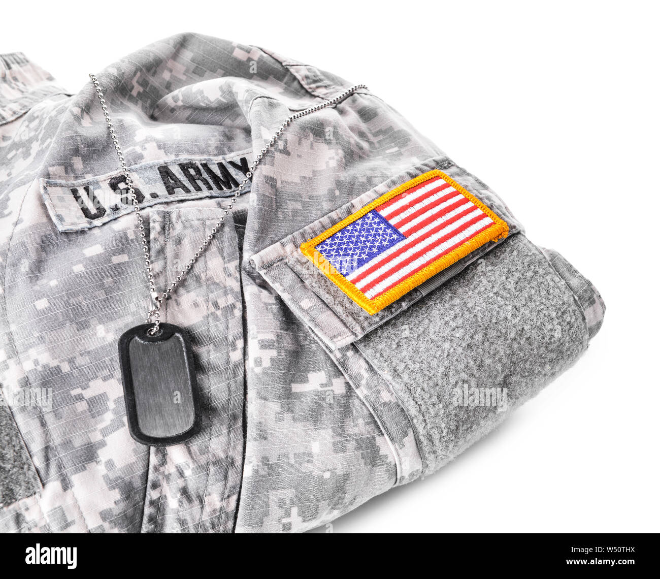 Uniform of USA army on white background Stock Photo - Alamy