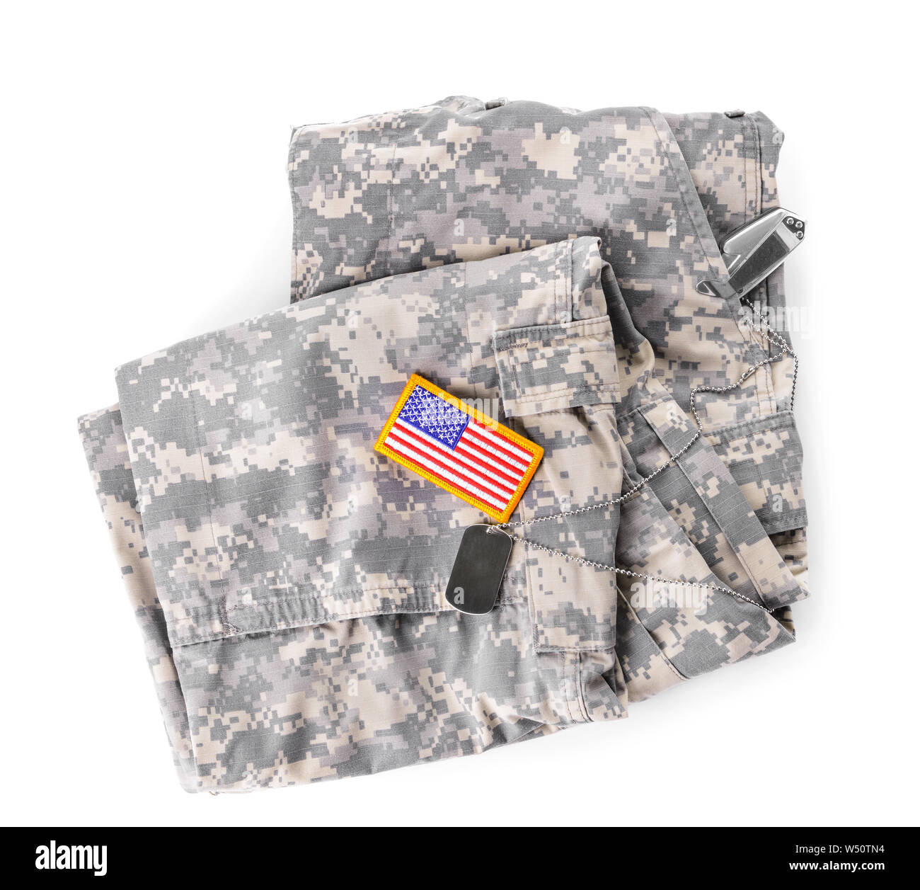 Uniform of USA army on white background Stock Photo - Alamy