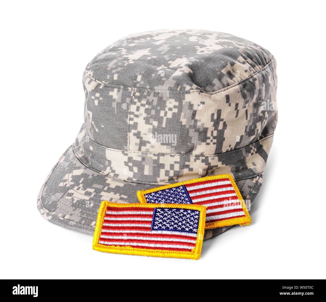 Military cap and chevrons on white background Stock Photo - Alamy