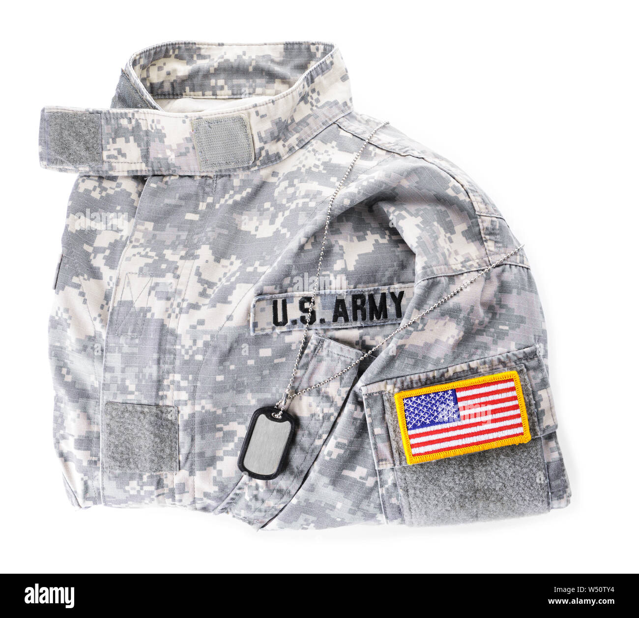 Uniform of USA army on white background Stock Photo - Alamy