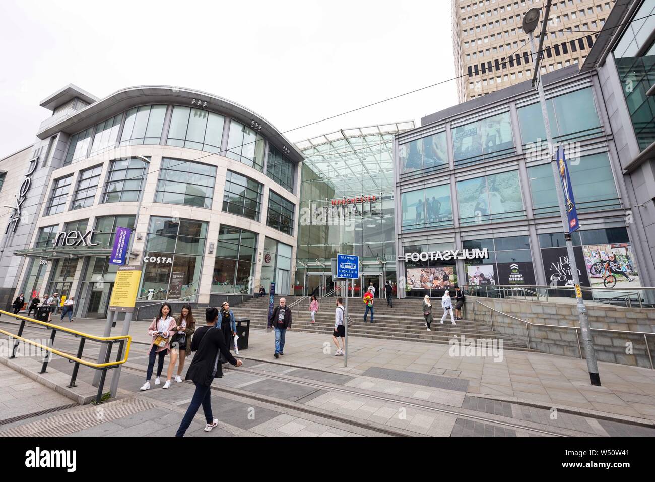 Exterior of the Manchester Arndale centre , taken from Exchange Square ...