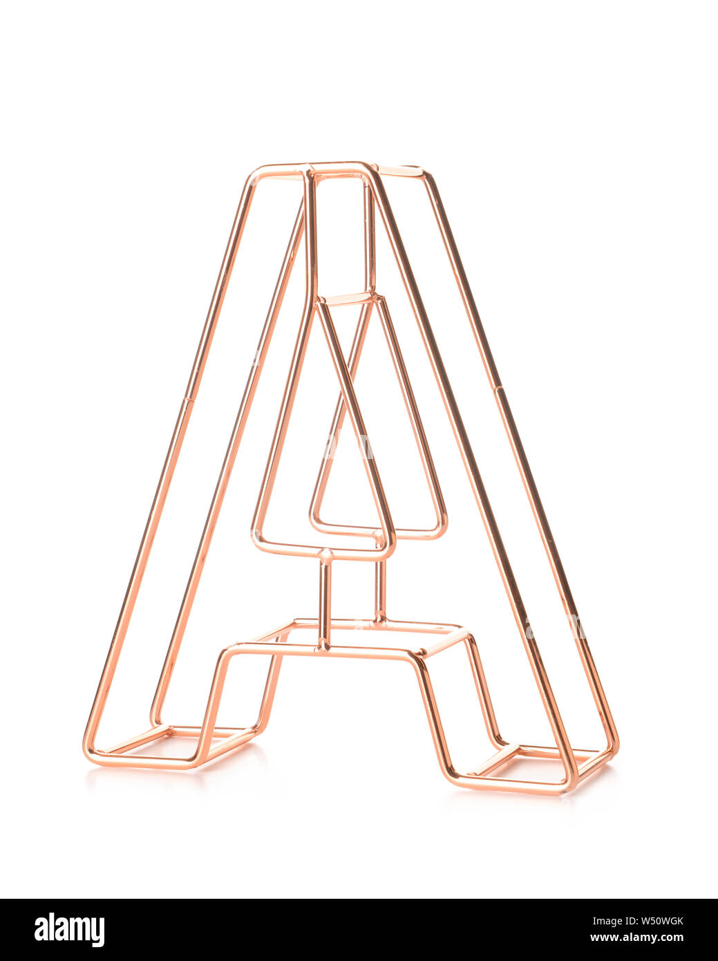 Metal letter A on white background Stock Photo - Alamy