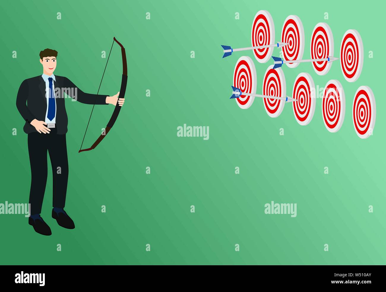 Shooting with bow and arrow Stock Vector Images - Alamy