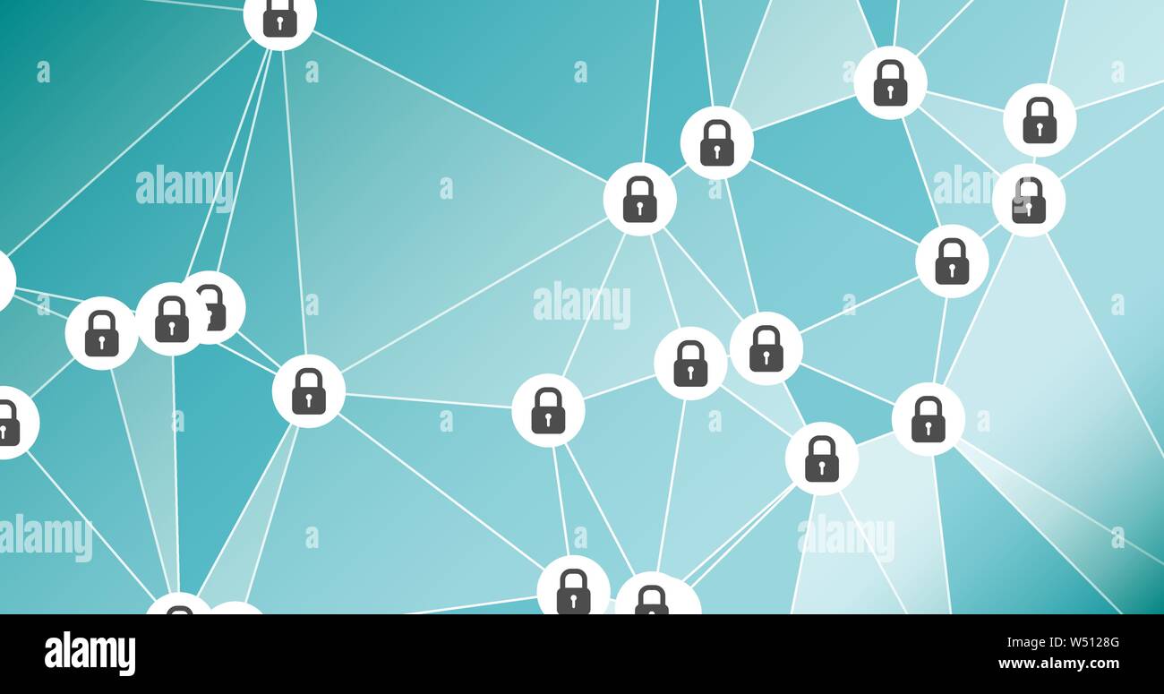 Graphic padlock abstract connections shapes Stock Vector Image & Art ...