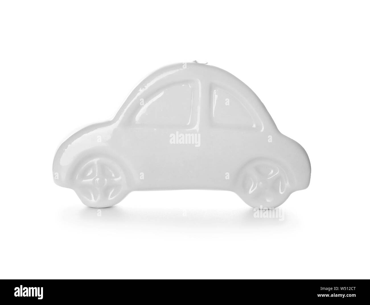 Ceramic car on white background Stock Photo - Alamy
