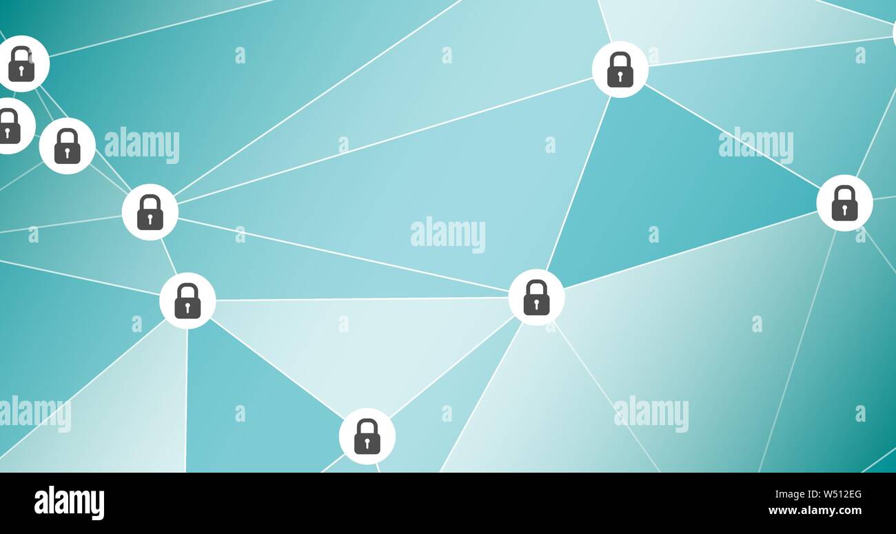 Digital locks background, cyber attack protection Stock Vector Image ...