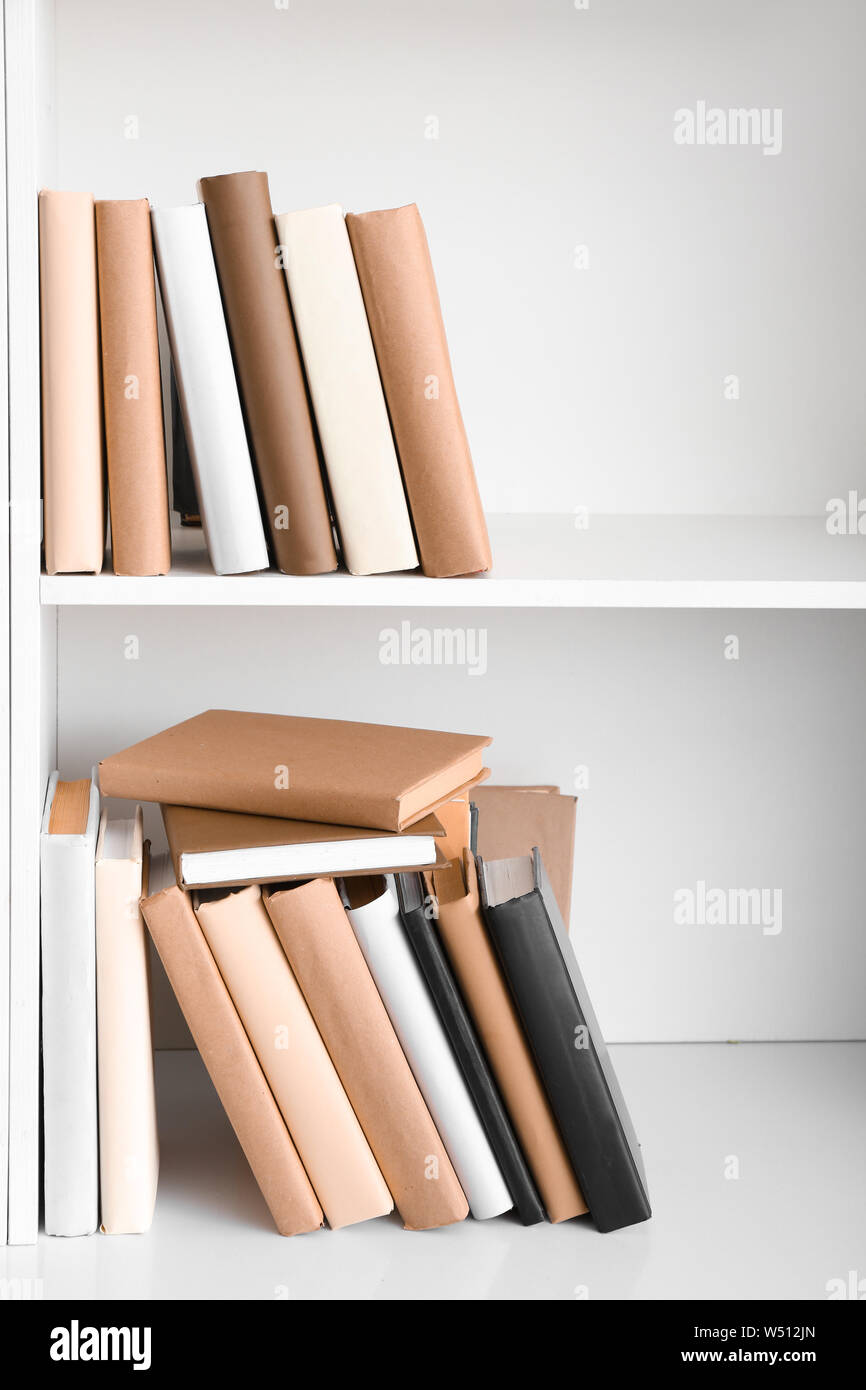 Many different books on shelves Stock Photo - Alamy