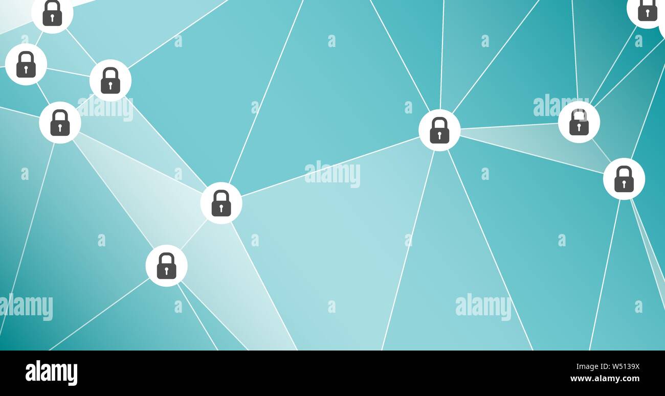 Geometric background connected lines, cyber security concept Stock ...