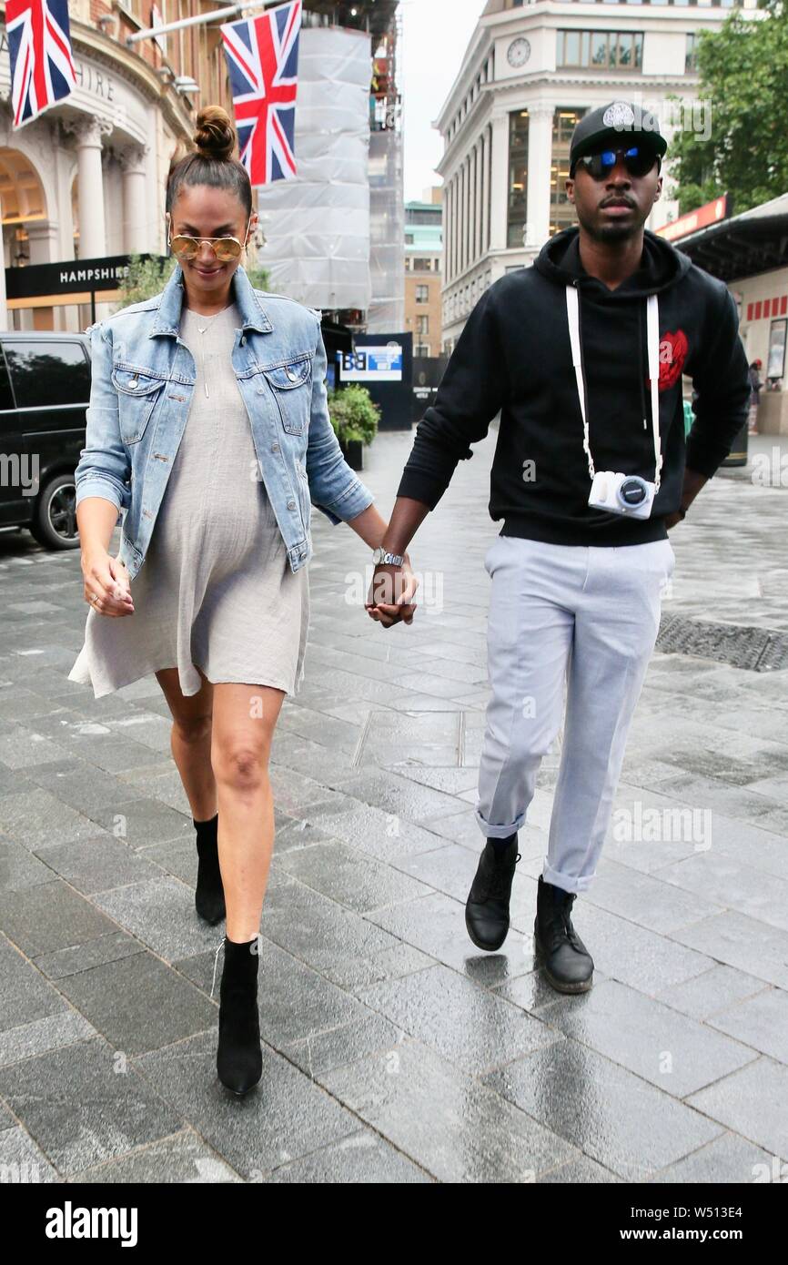 Alesha Dixon seen arriving at Global Studios with Azuka Ononye ...