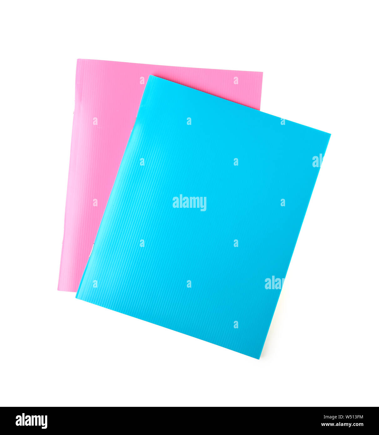 Different notebooks on white background Stock Photo - Alamy