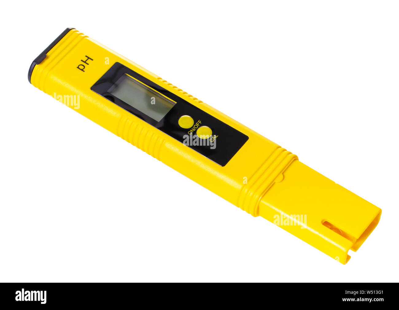 nstrument for measuring acidity on a white isolated background Stock ...