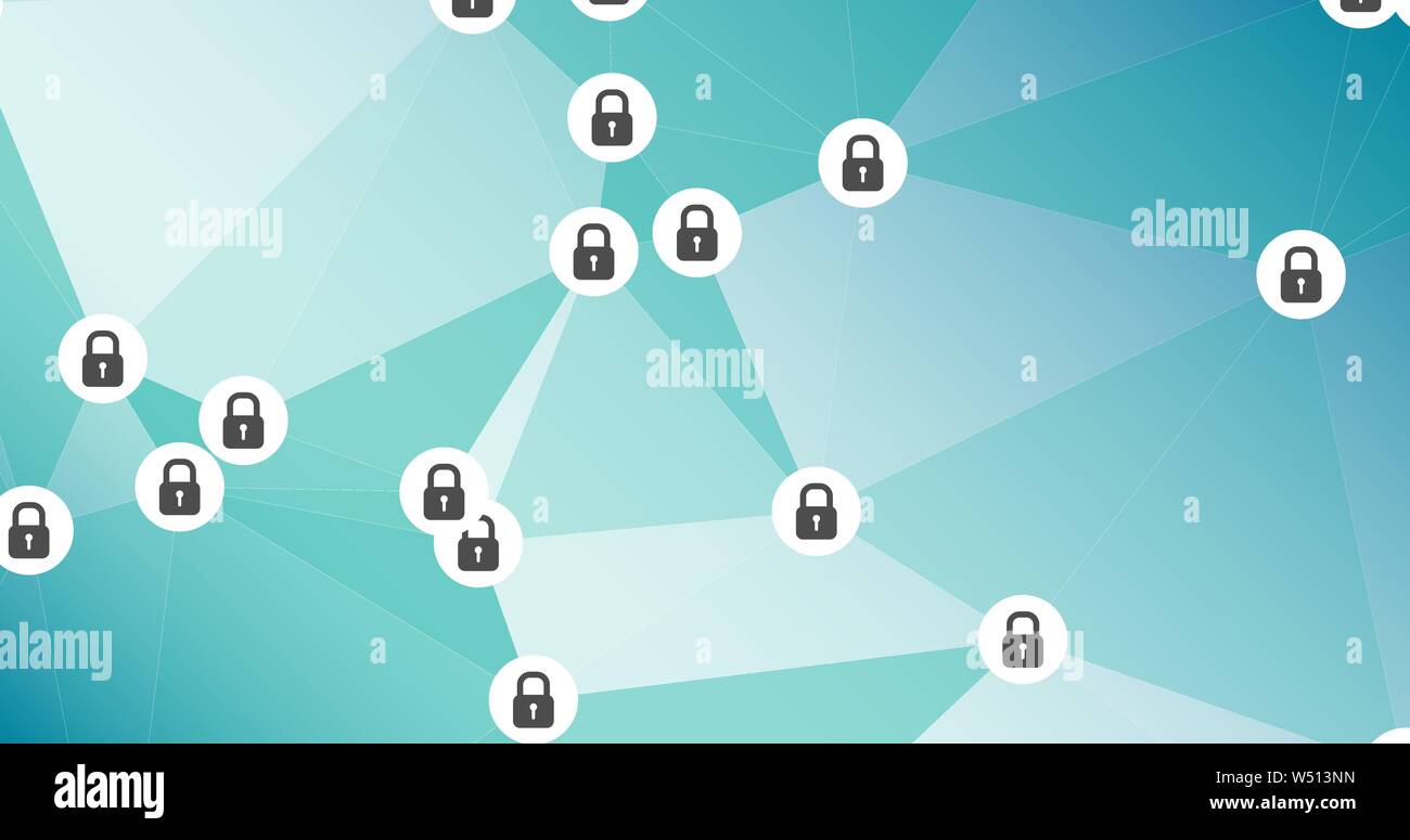 Cyber security world, graphic lines connection Stock Vector Image & Art ...