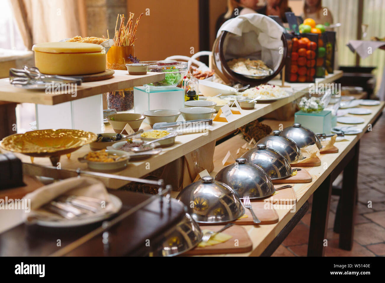 Breakfast buffet at the hotel or restaurant Stock Photo - Alamy