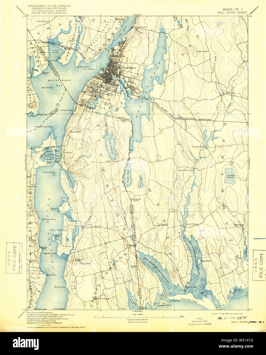 Fall river ma maps hi-res stock photography and images - Alamy