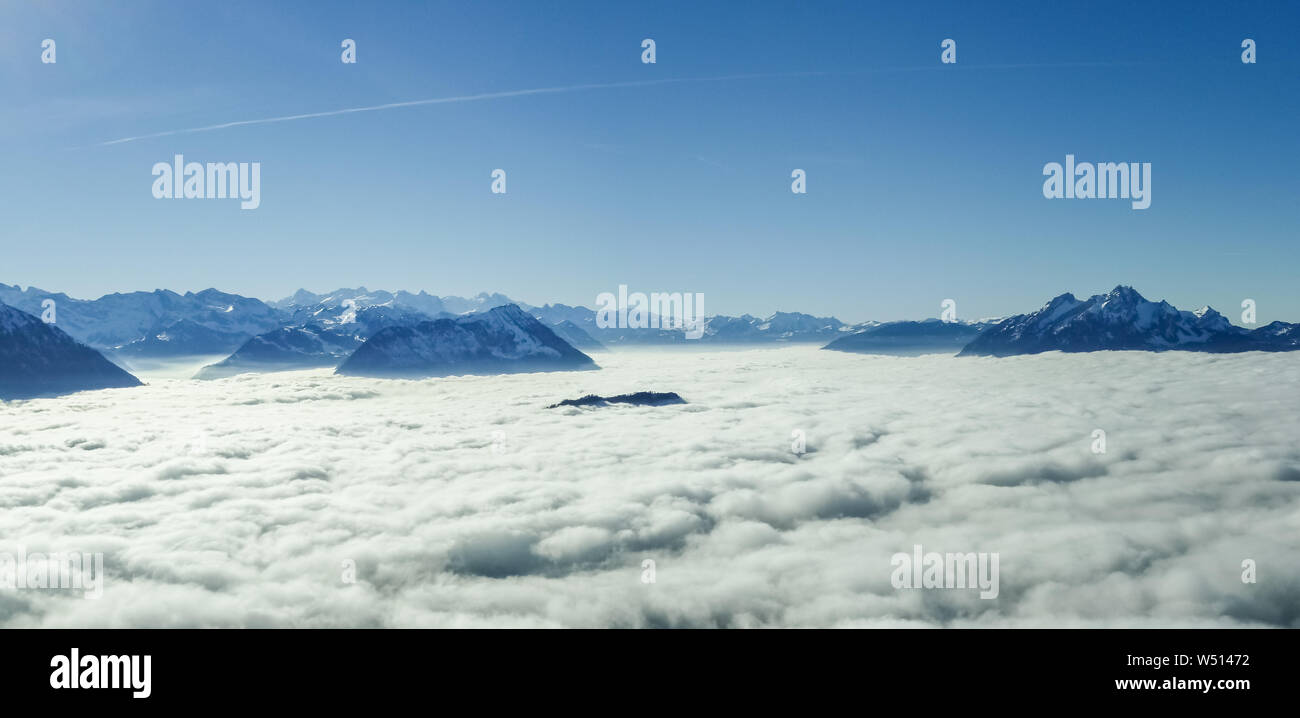 Panoramic view of the swiss alps, Switzerland Stock Photo - Alamy