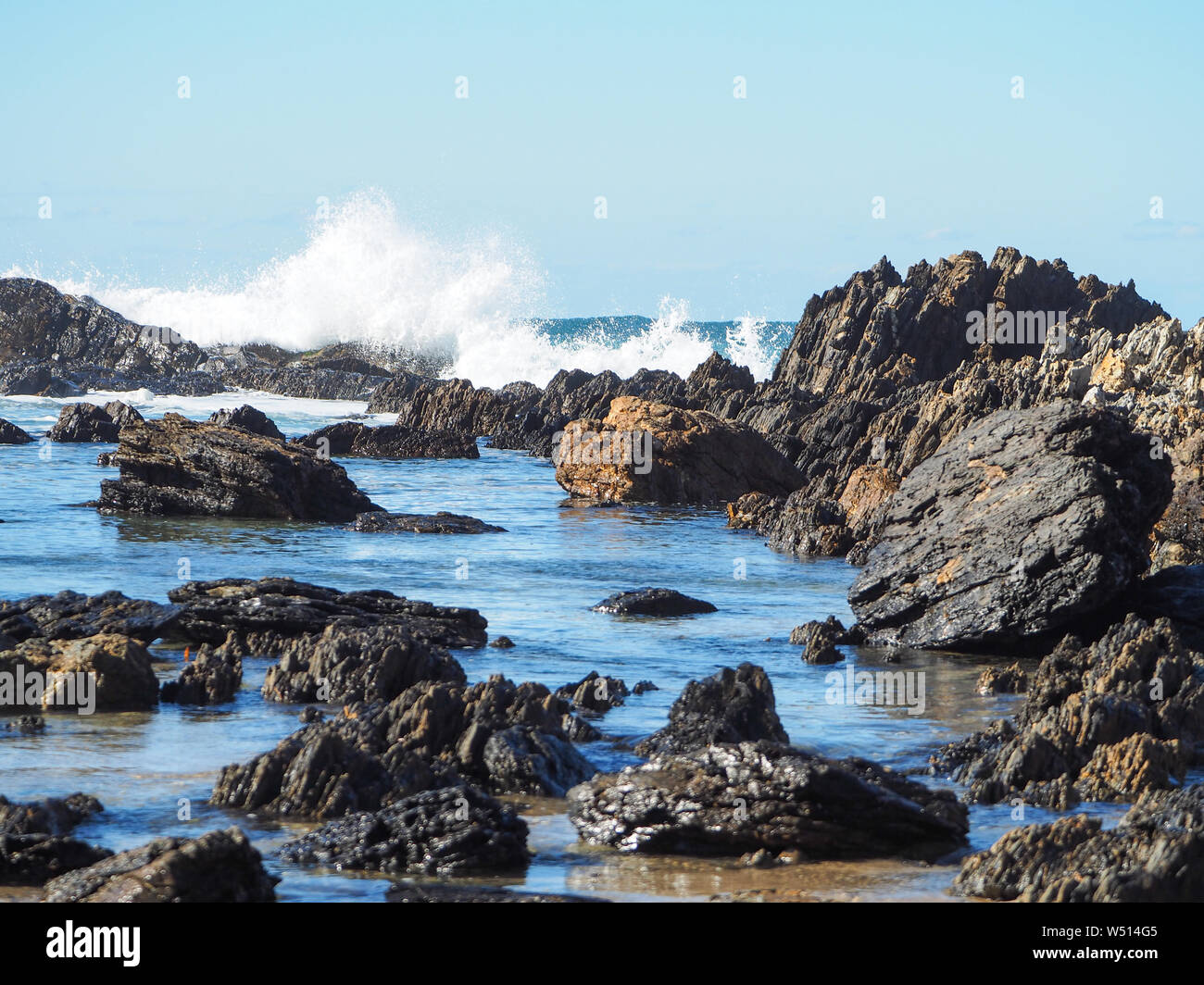 Water Crashing Against Rocks High Resolution Stock Photography and ...