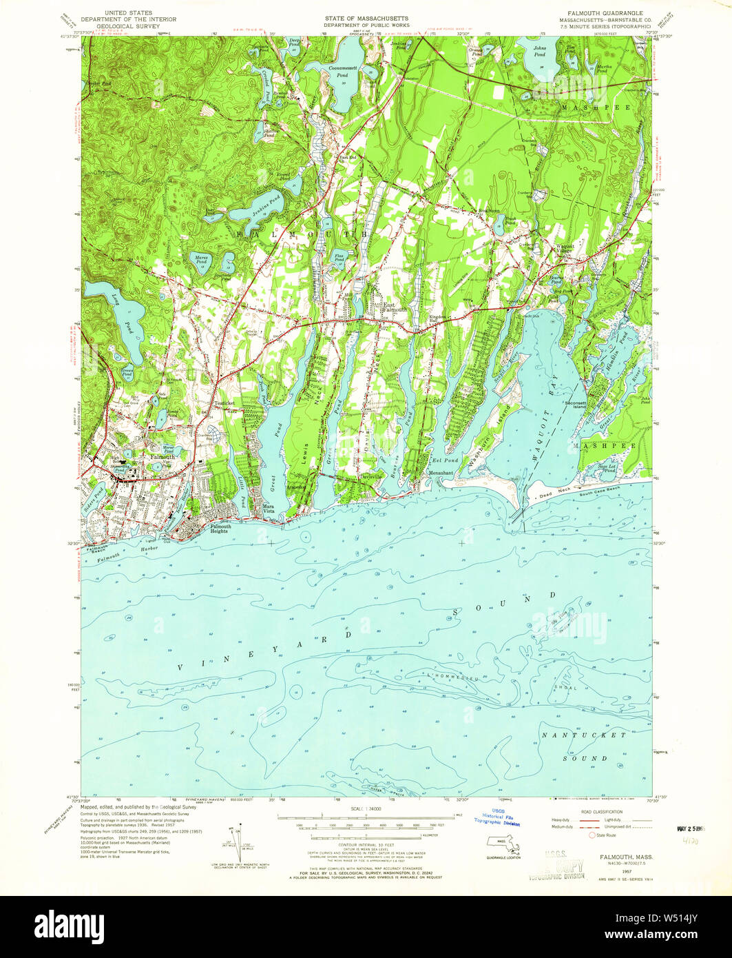 Map of falmouth massachusetts hi-res stock photography and images - Alamy