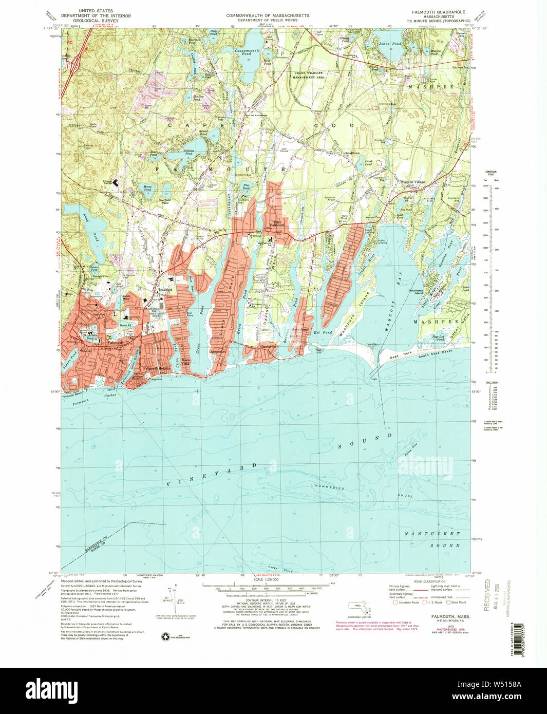 Map of falmouth massachusetts hi-res stock photography and images - Alamy