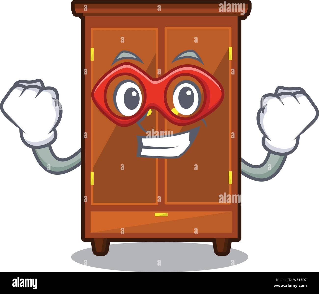 Super hero wardrobe in the a character shape vector illustration Stock ...