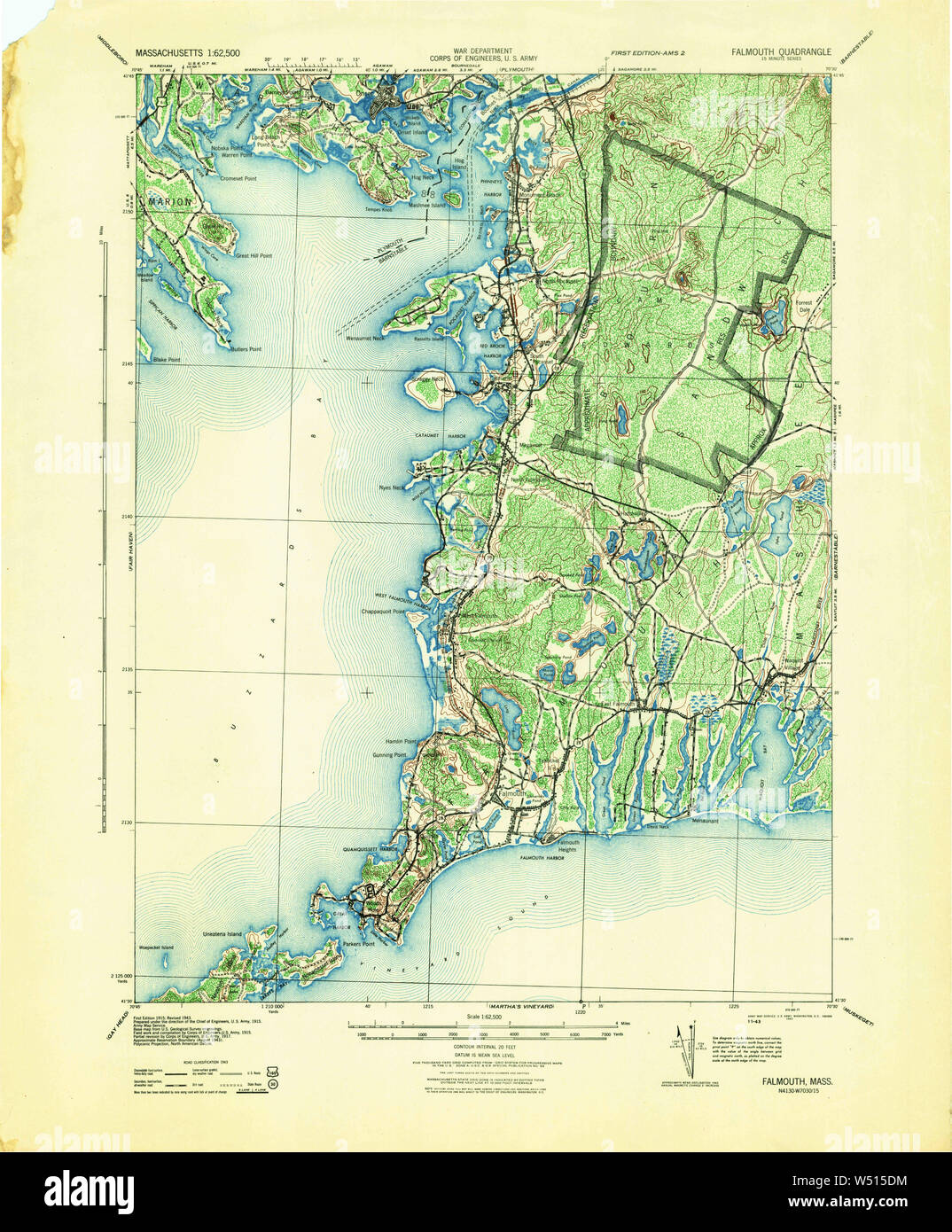 Map of falmouth massachusetts hi-res stock photography and images - Alamy