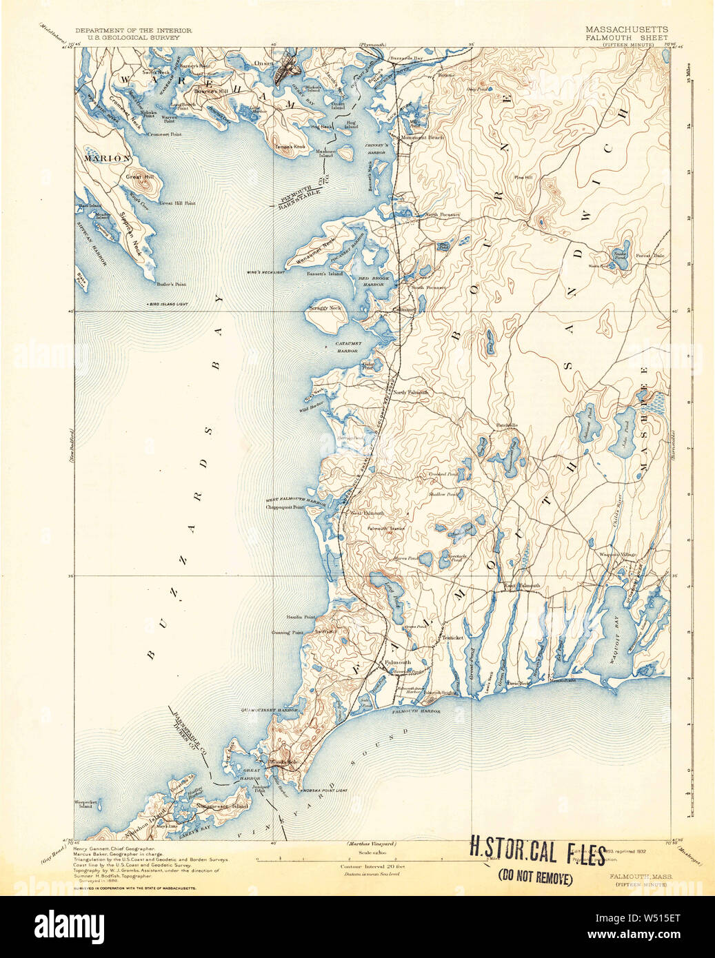 Map of falmouth massachusetts hi-res stock photography and images - Alamy