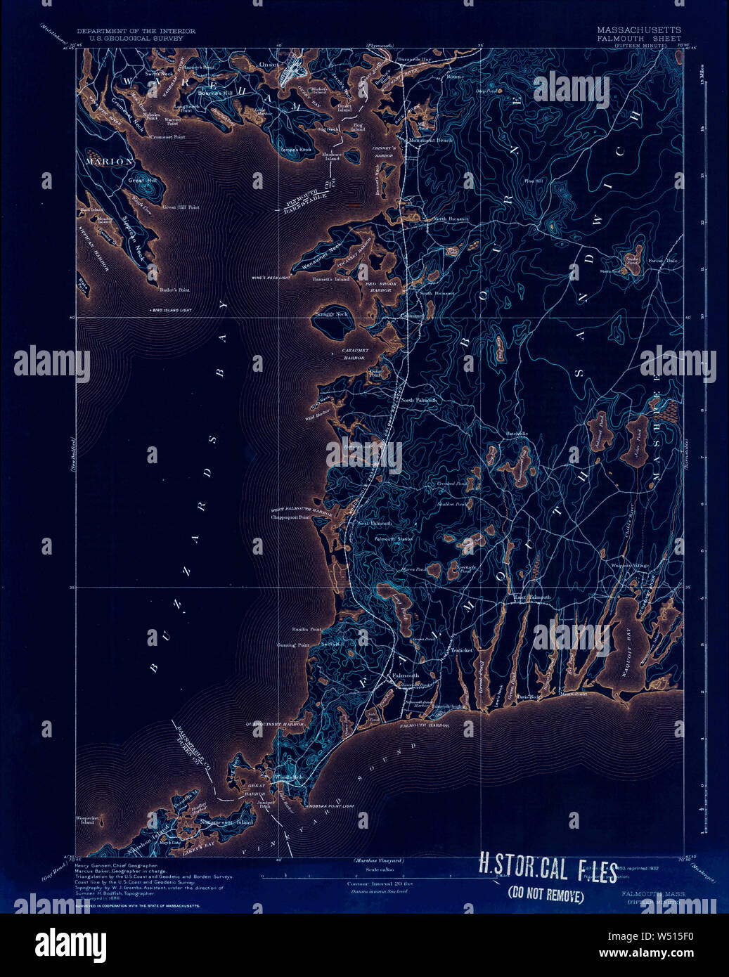 Map of falmouth massachusetts hi-res stock photography and images - Alamy