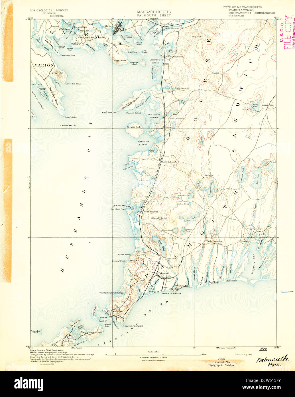 Map of falmouth massachusetts hi-res stock photography and images - Alamy