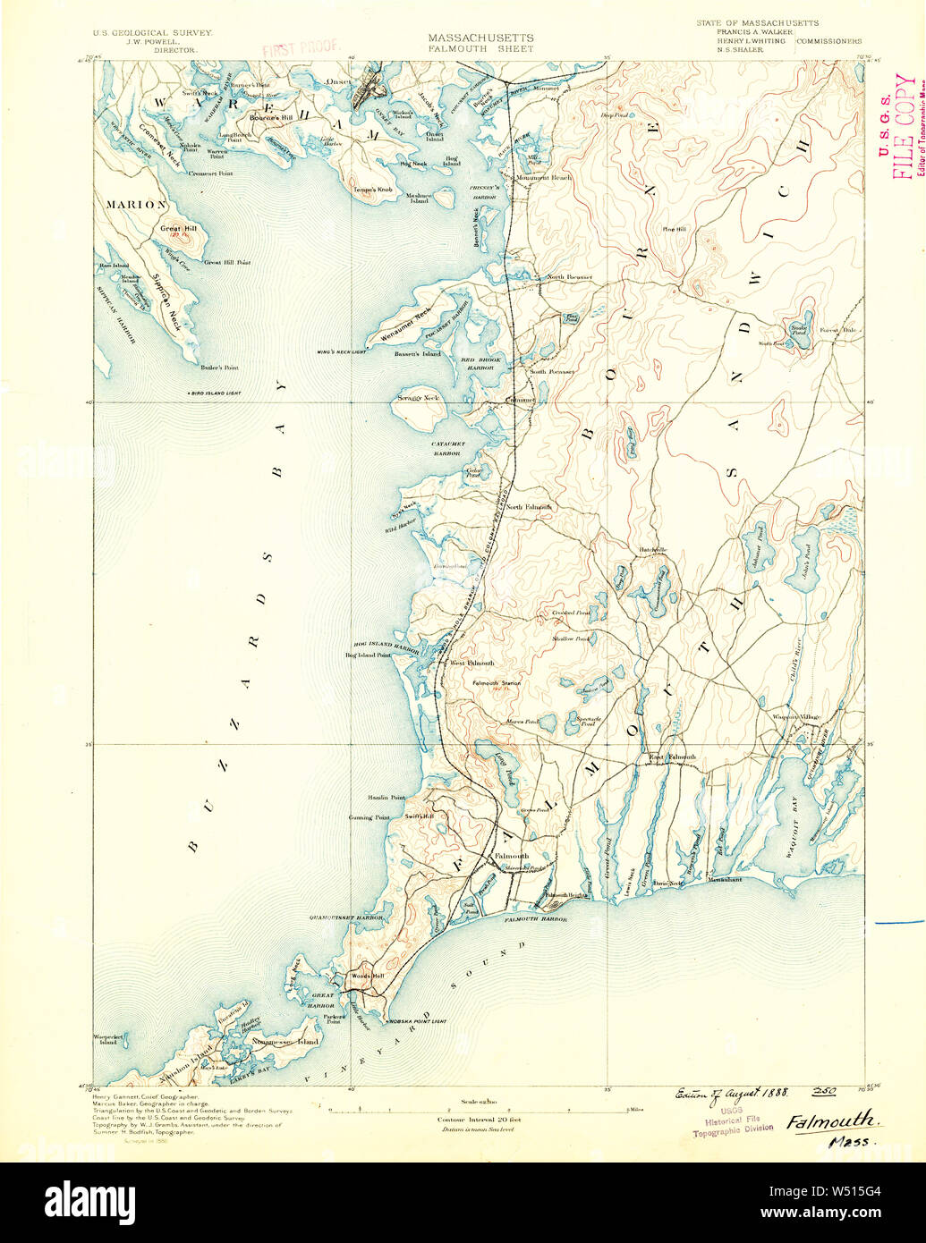 Map of falmouth massachusetts hi-res stock photography and images - Alamy