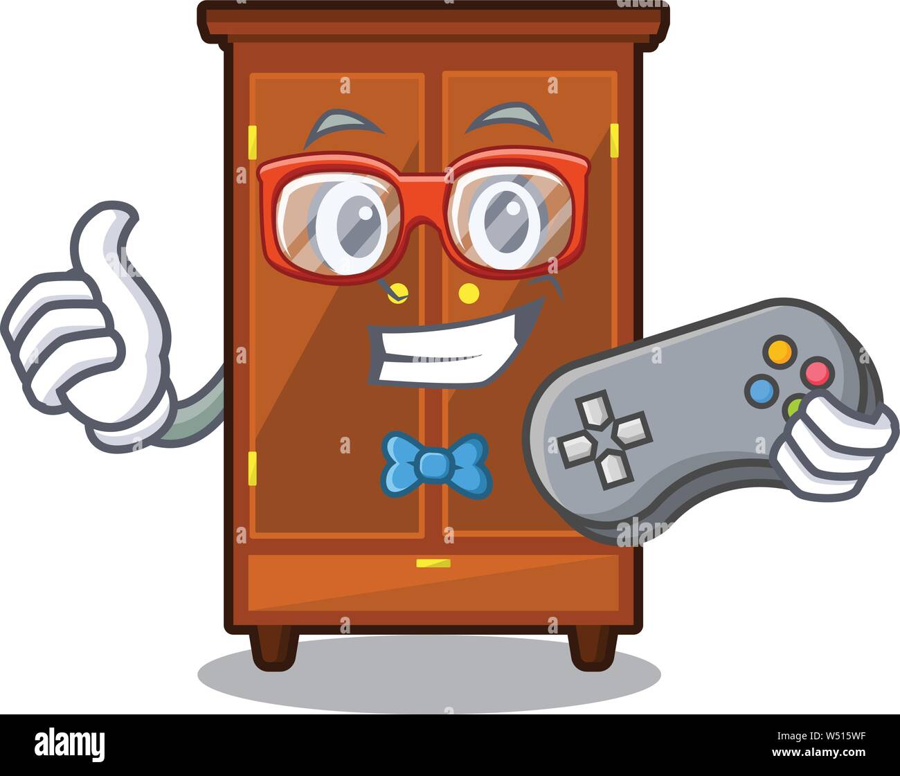Gamer wardrobe isolated in the a cartoon vector illustration Stock ...