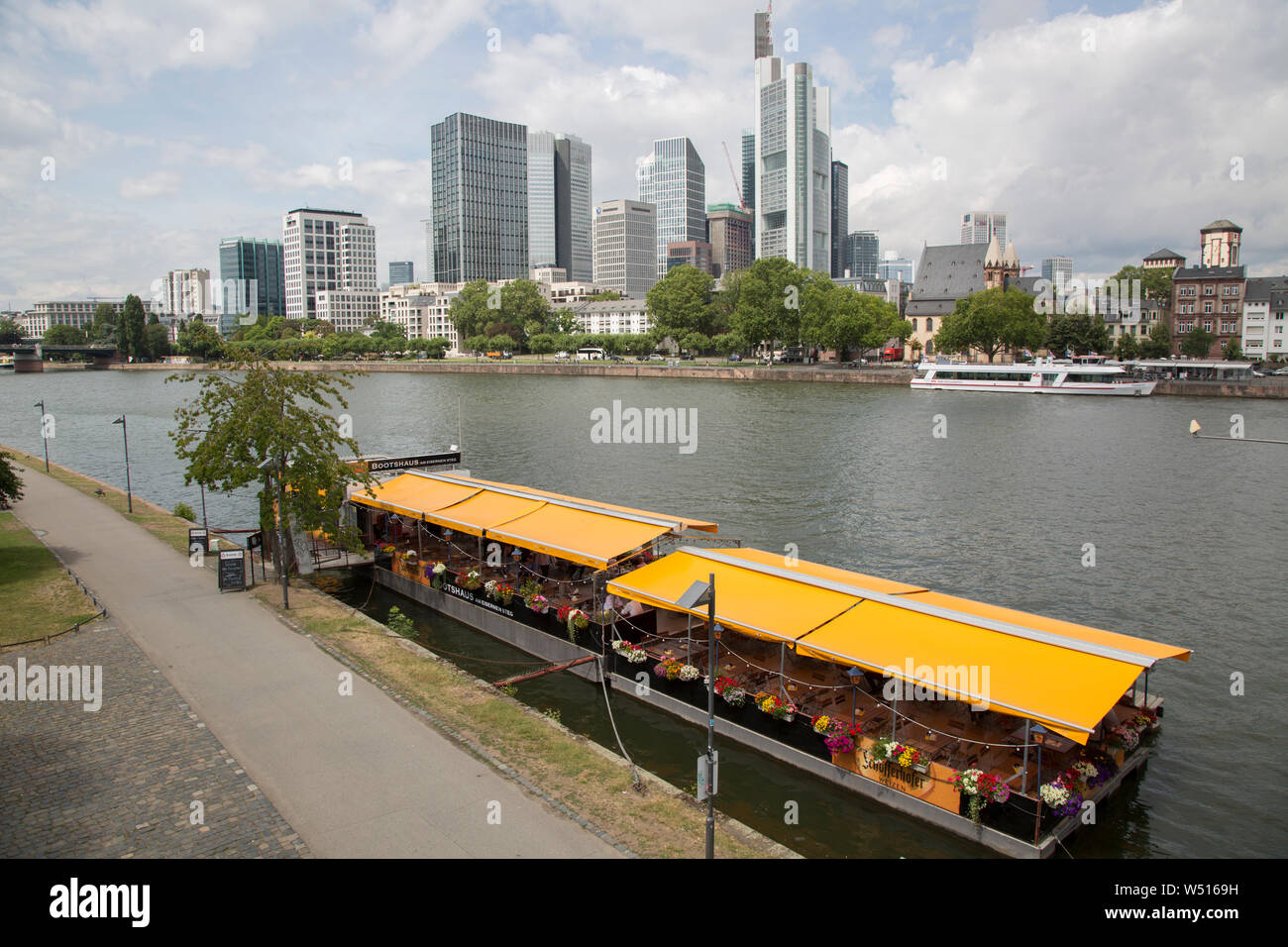 Bootshaus Bar and Restaurant, Frankfurt, Germany Stock Photo - Alamy