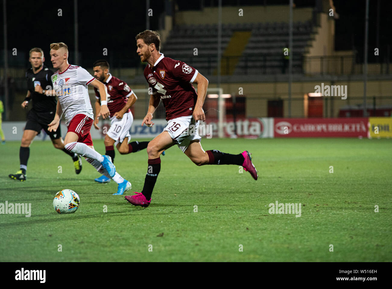 Alessadria, Italy. 25th July, 2019. during the Europa League, football ...