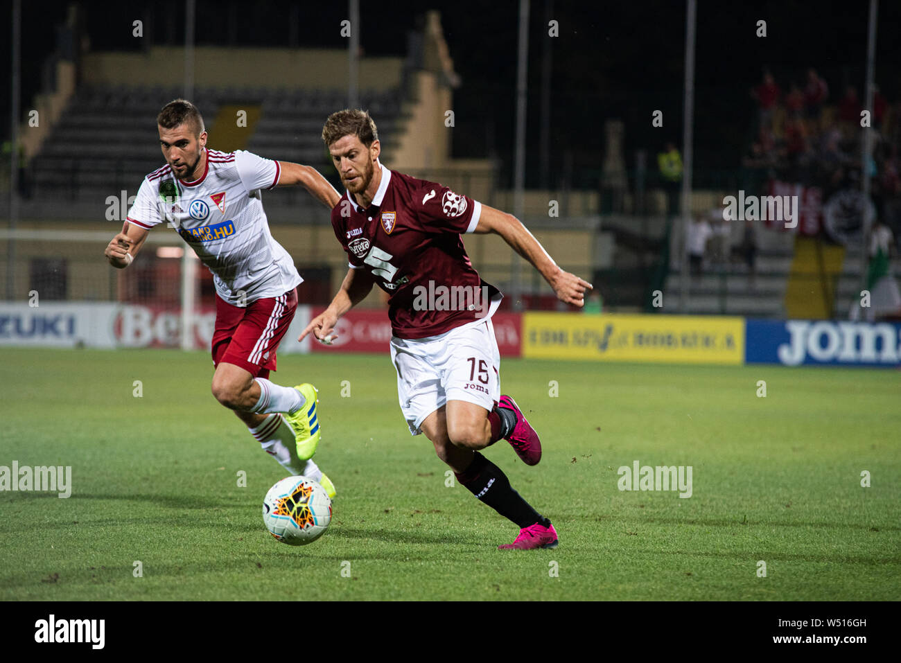 Alessadria, Italy. 25th July, 2019. during the Europa League, football ...