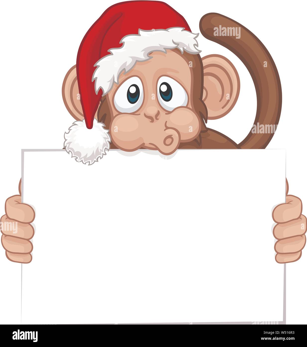 Christmas Monkey Cartoon Character in Santa Hat Stock Vector Image ... Christmas Monkey Cartoon Character in Santa Hat Stock Vector Image ...