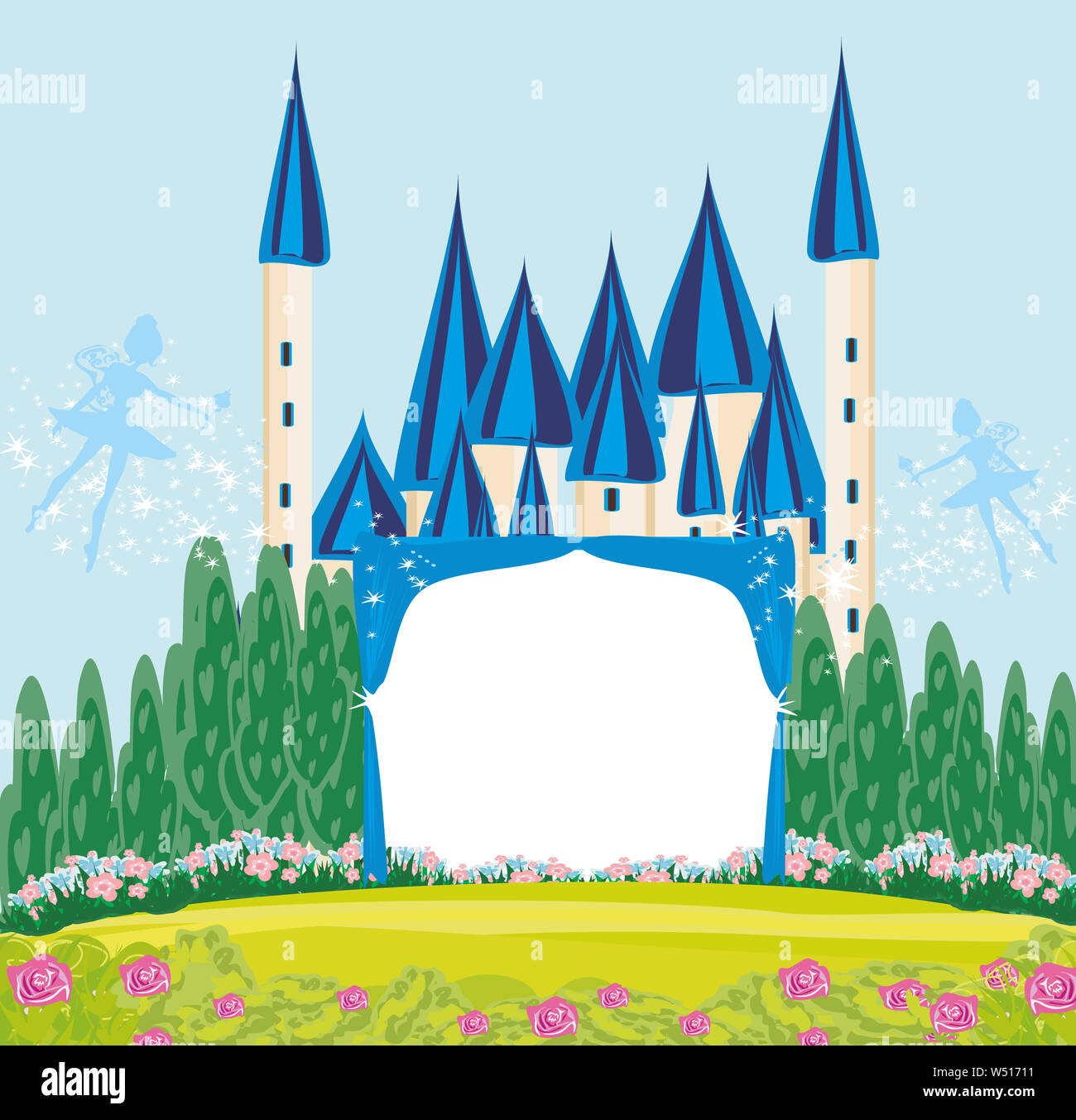 Magic Fairytale Princess Castle Frame High Resolution Stock Photography ...