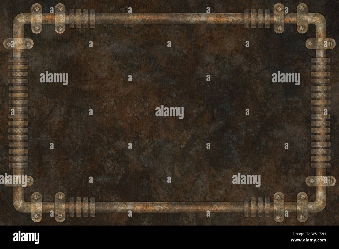 Dark and rusty pipes on the wall abstract industrial steampunk ...
