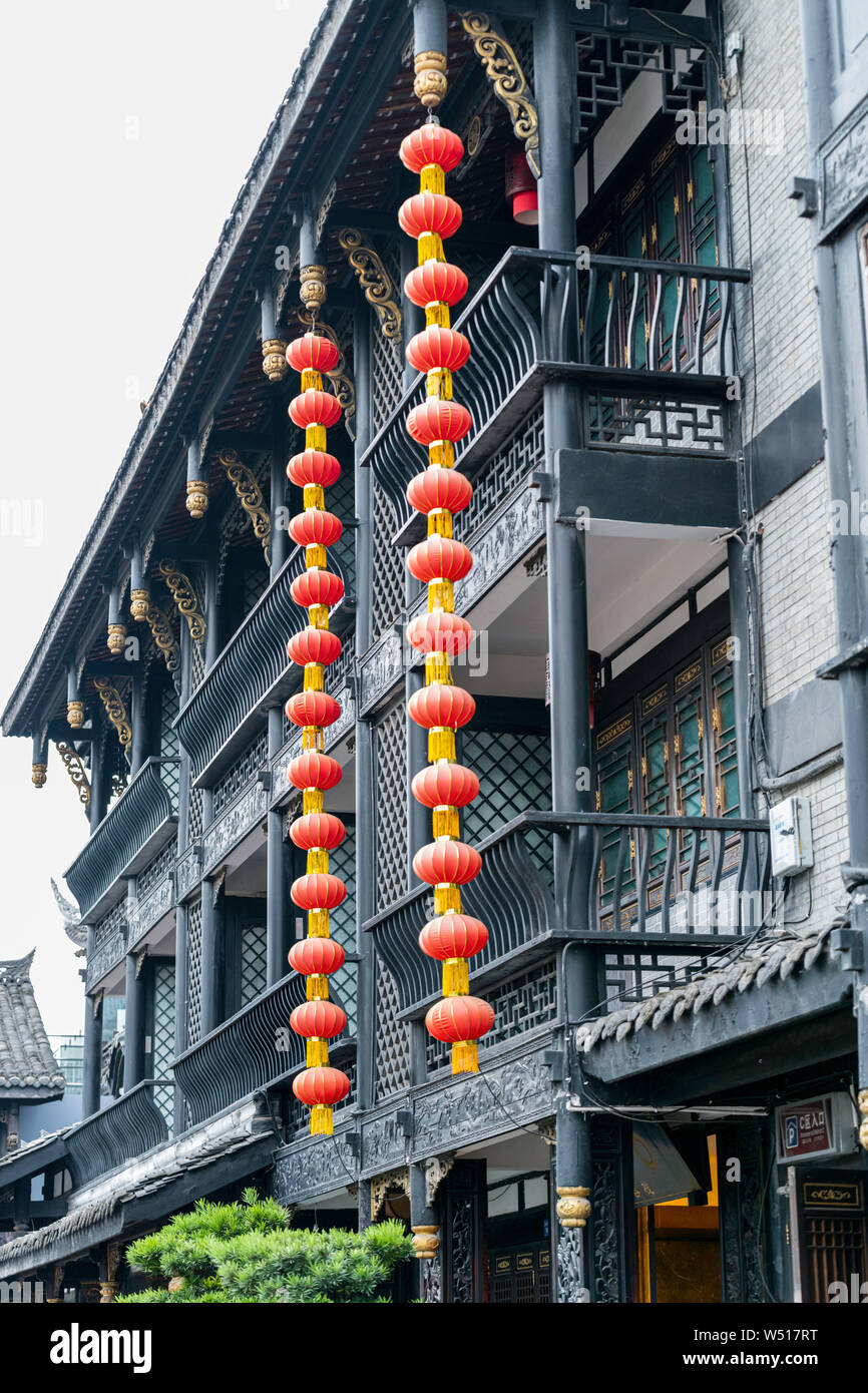 chengdu historic culture building ancient architecture day front Stock ...