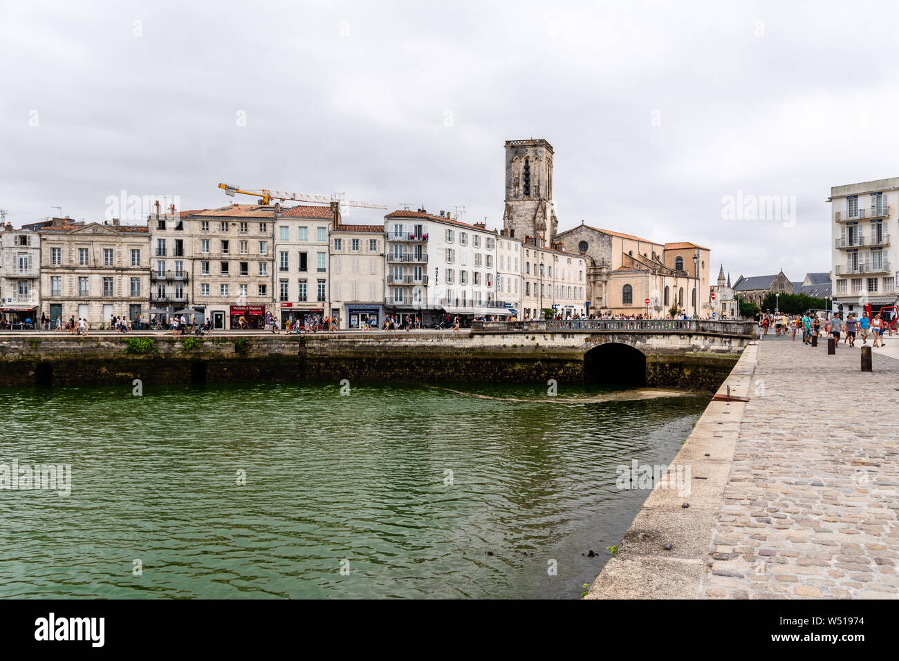 La Rochelle, France - August 7, 2018: The old port. Enclosed by its ...