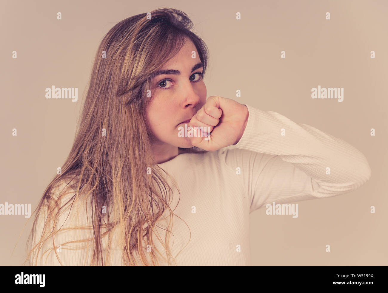 Annoyed irritated young teenager girl looking angry and mad. Feeling ...