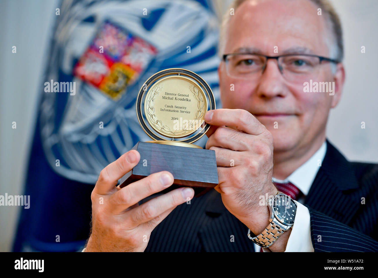 Prague, Czech Republic. 19th July, 2019. BIS civilian counter ...
