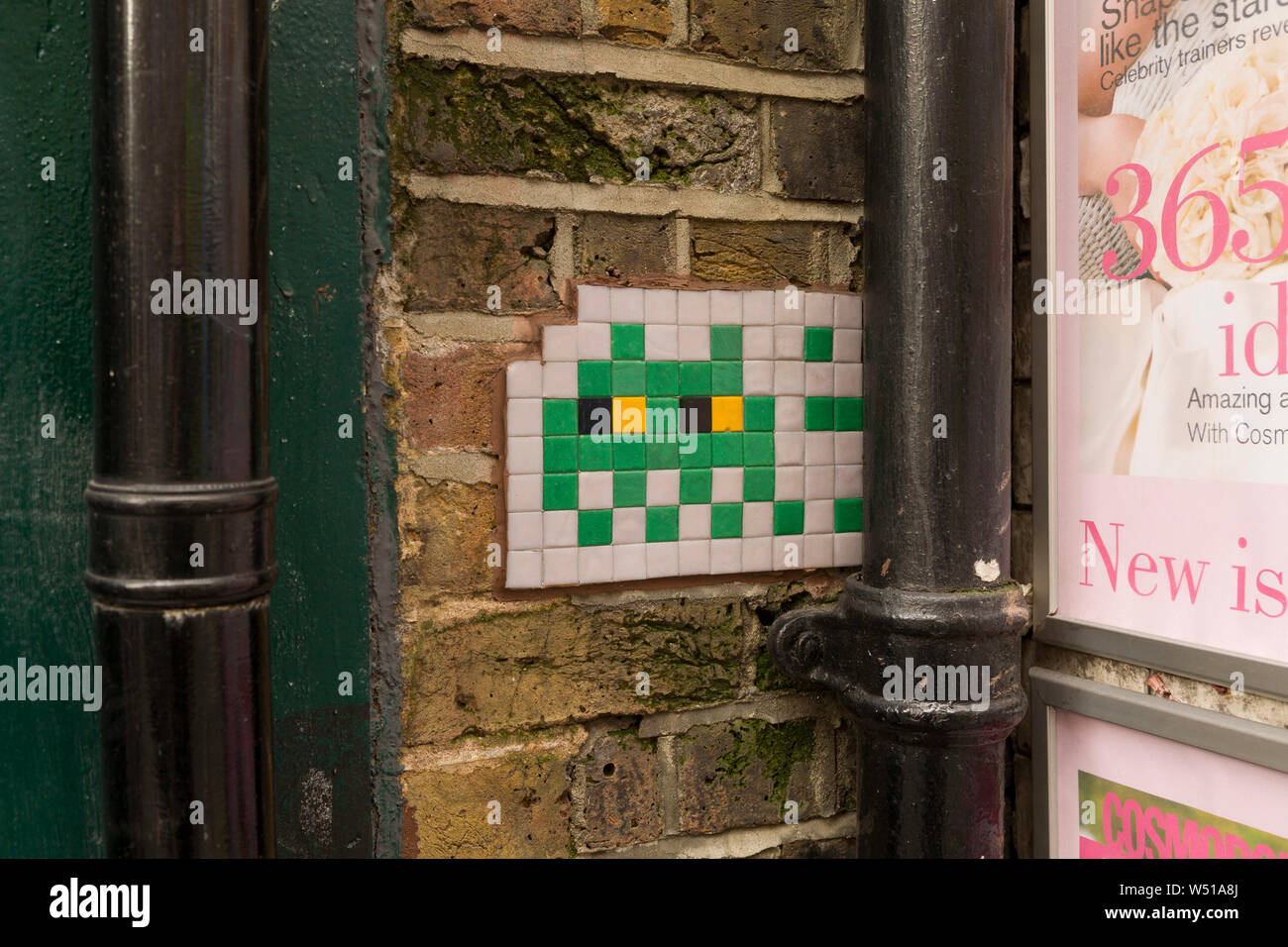 A mosaic by ’Invader’ well-known French street artist, whose street ...