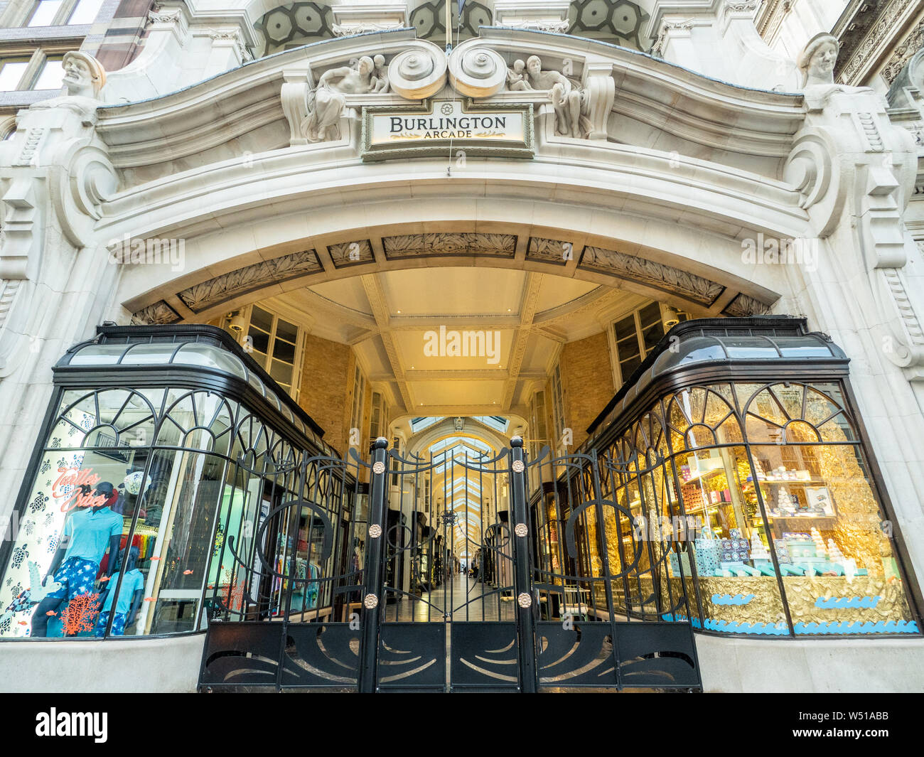 Burlington Arcade shopping centre off Piccadilly, London Stock Photo ...