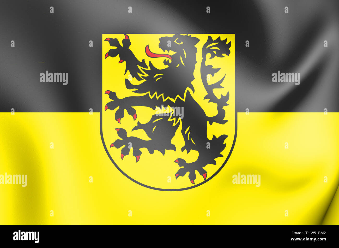 3D Flag of Mittweida (Saxony), Germany. 3D Illustration Stock Photo - Alamy