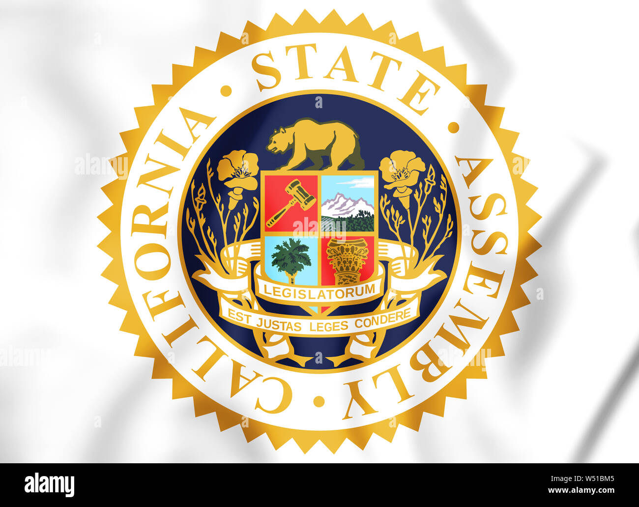 3D Seal of California State Assembly, USA. 3D Illustration Stock Photo ...
