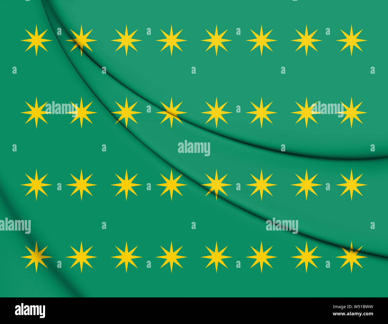 32 Stars Fenian Flag. 3D Illustration Stock Photo - Alamy