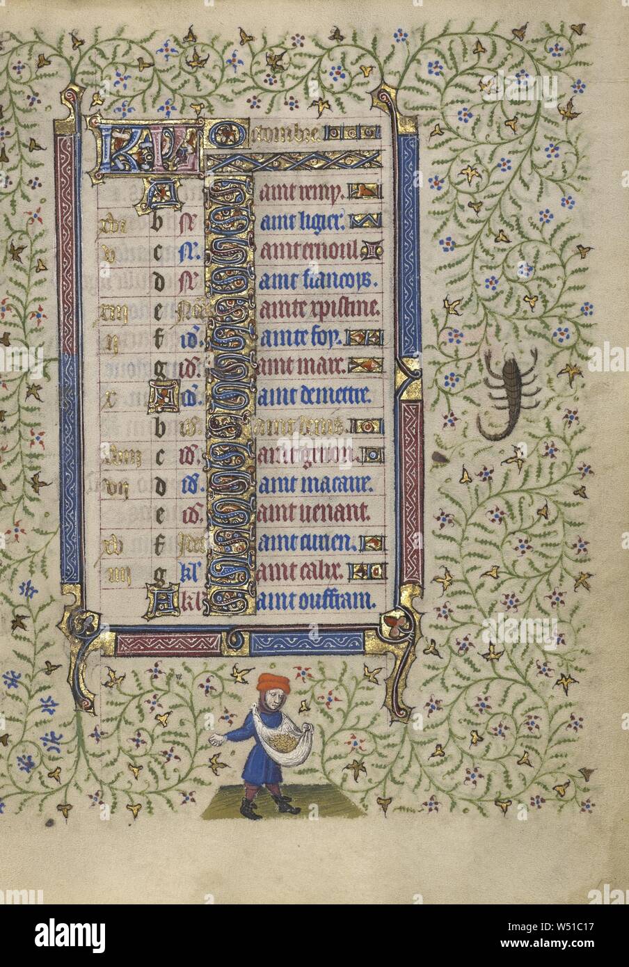 A Man Sowing, Zodiacal Sign of Scorpio, Follower of the Egerton Master ...